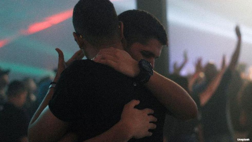 Frank Ocean And Boyfriend Kissing