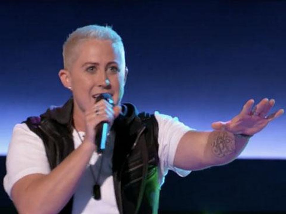 WATCH: Lesbian Country Singer Kristen Merlin Joins Team Shakira on The ...