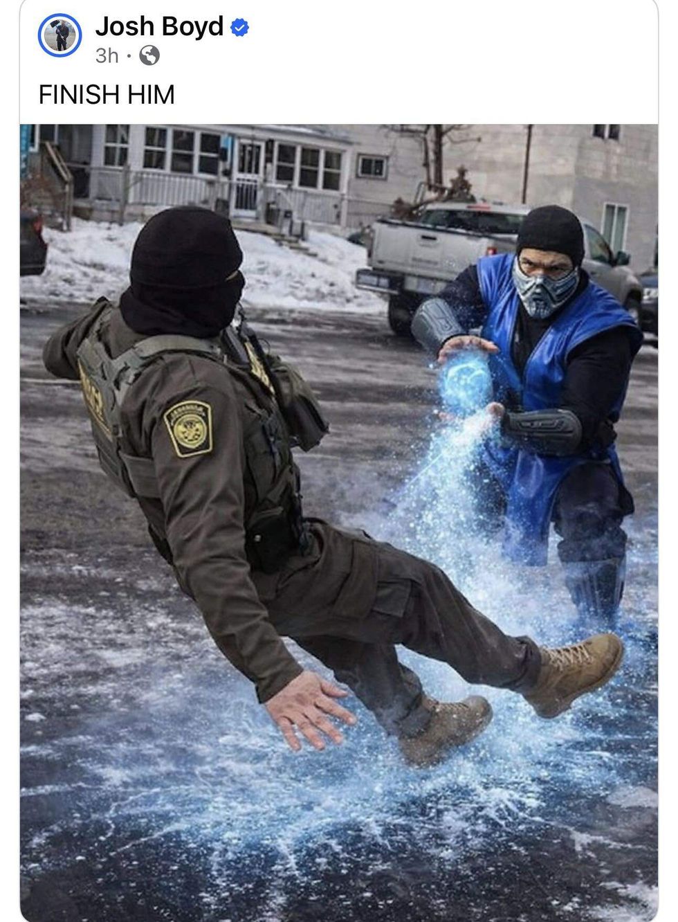 ICE agent slips on ice, and the entire internet is laughing