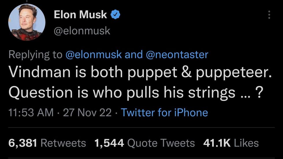 “Musk recently spread vague conspiratorial notions about Alexander ...