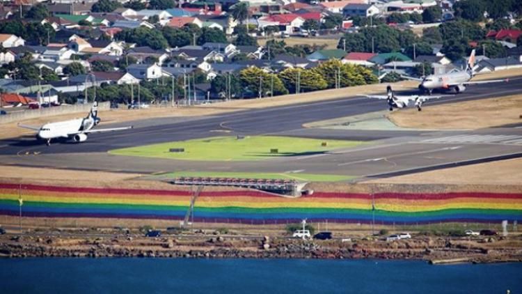 New Zealand Airport Celebrates Pride With Rainbow Runway